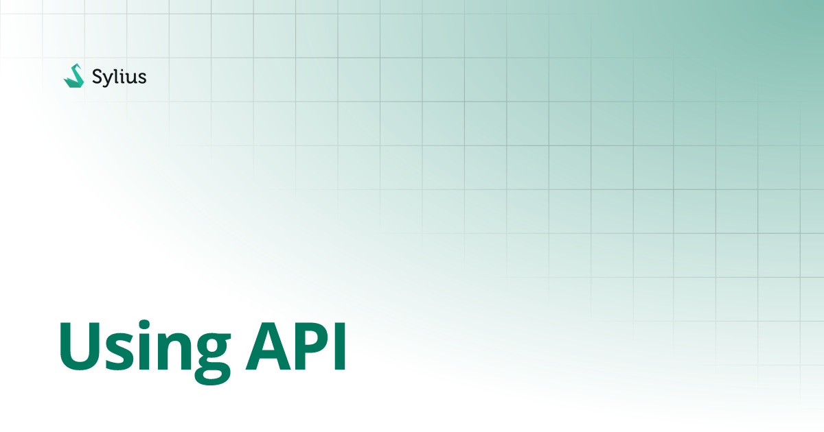 Using API | Sylius